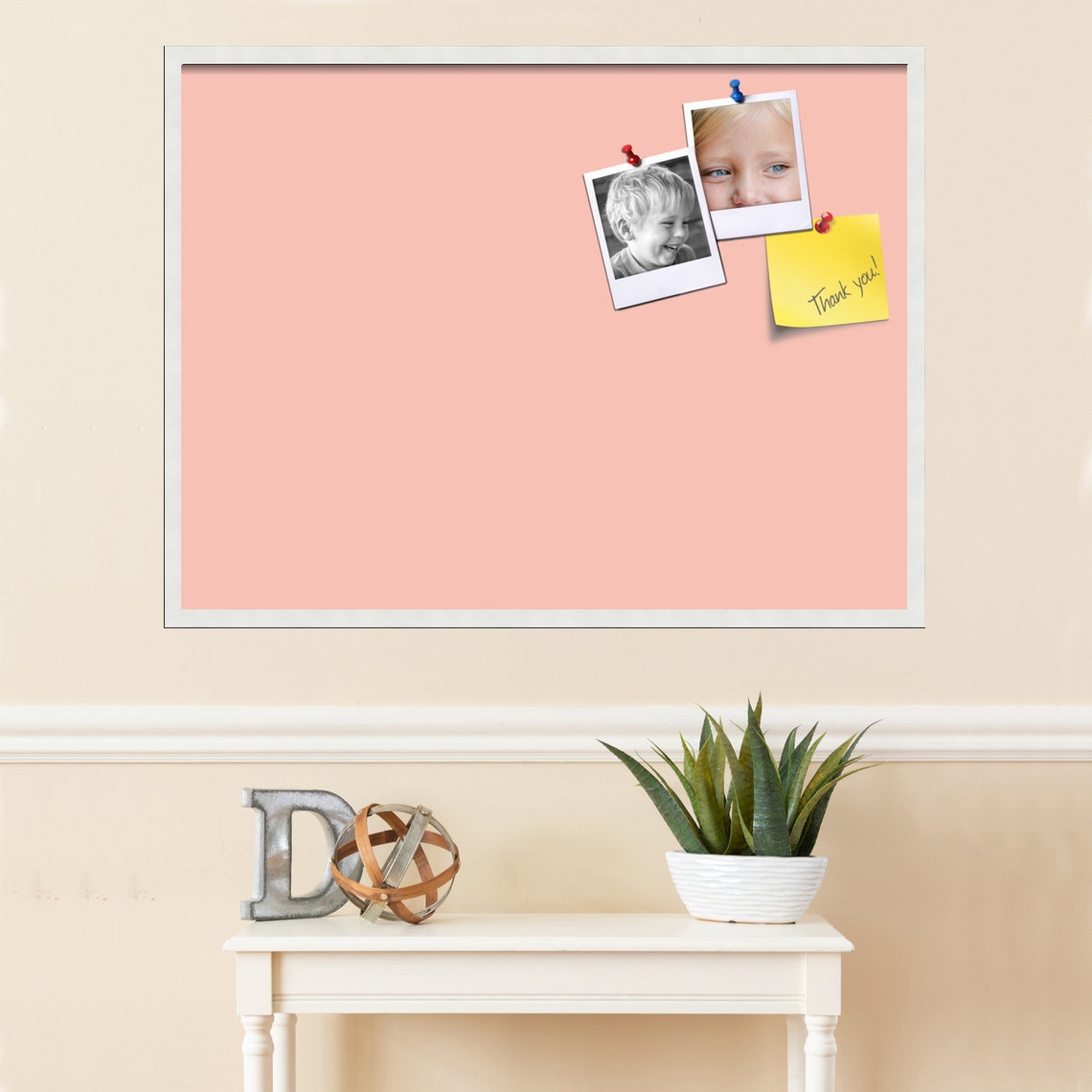 Bulletin Board, Pink Cork Board, Framed Pinboard, Cute Pin Board ...