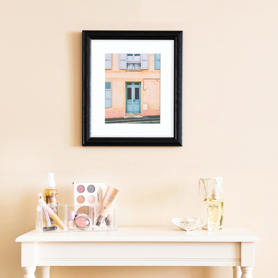 16x22 Matted Frame, 16 by 22 Inch Frame, Wooden Photo Frame, Black Wood ...