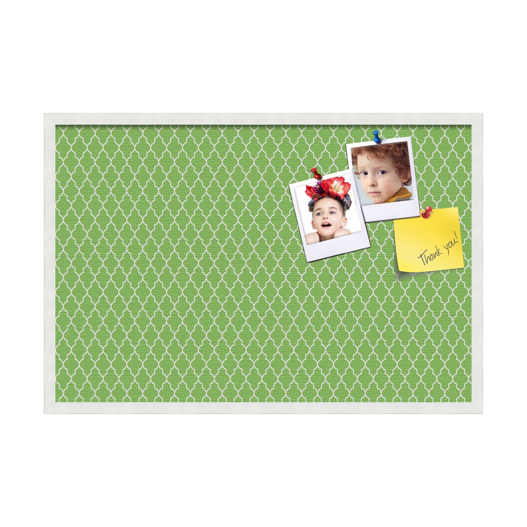 Green Cork Board, Decorative Pin Board, Office Supplies, Photo Display ...