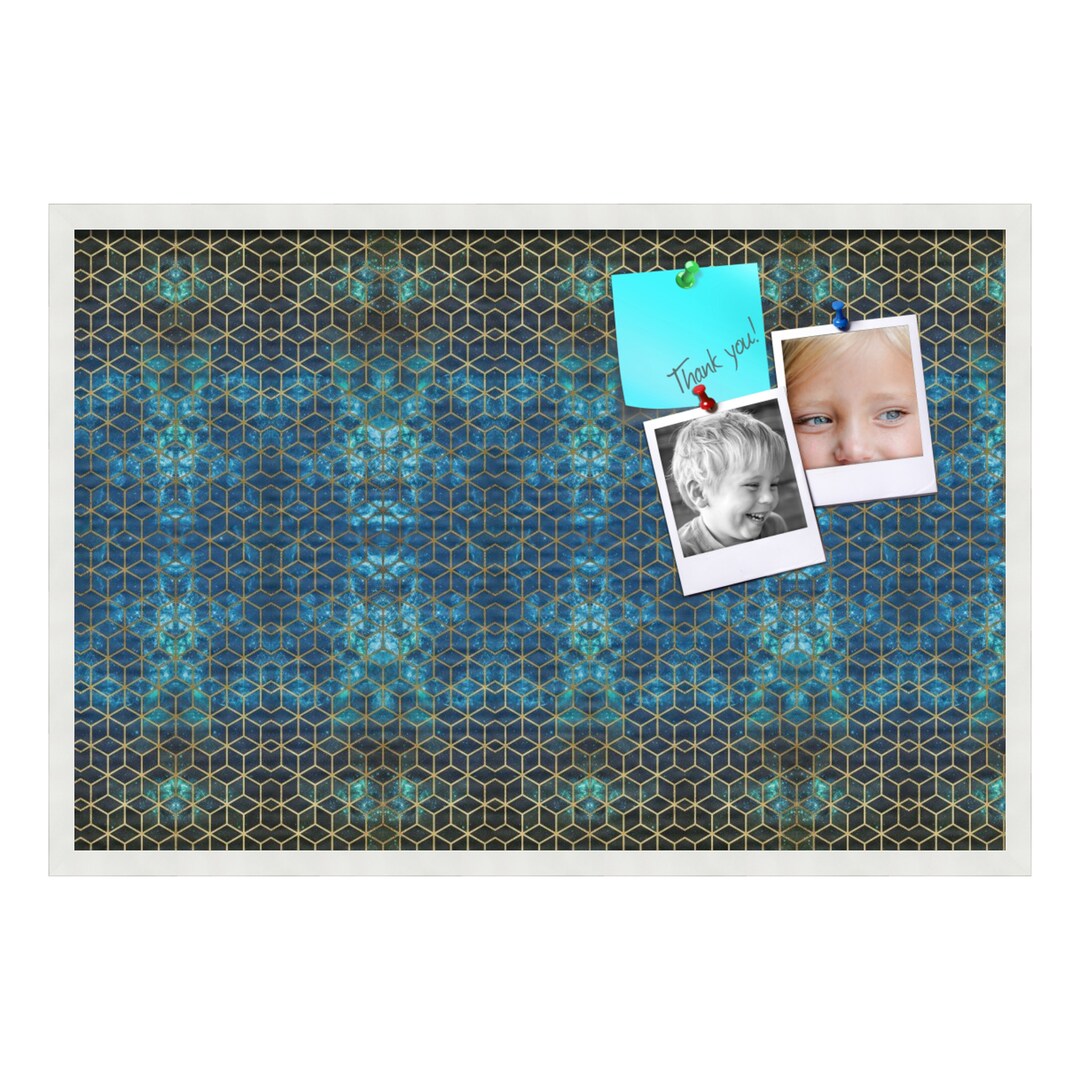 Blue Pin Board, Decorative Cork Board, Bulletin Board, School Pinboard ...