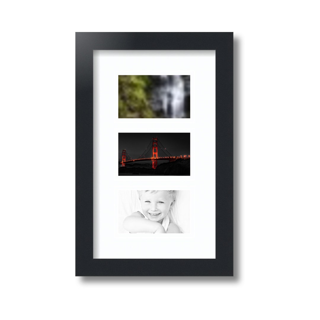 Black Collage Frame With 3 - 3x5 Inches Openings, Perfect Multiple ...