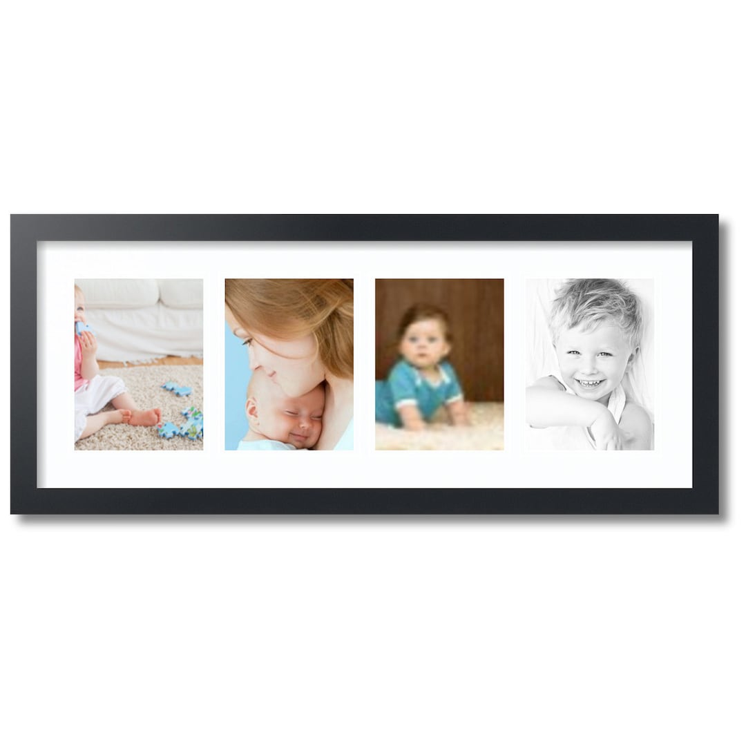 6x8 Collage Frame, 4 Opening Frame, Four Photos Frame, Black Collage ...