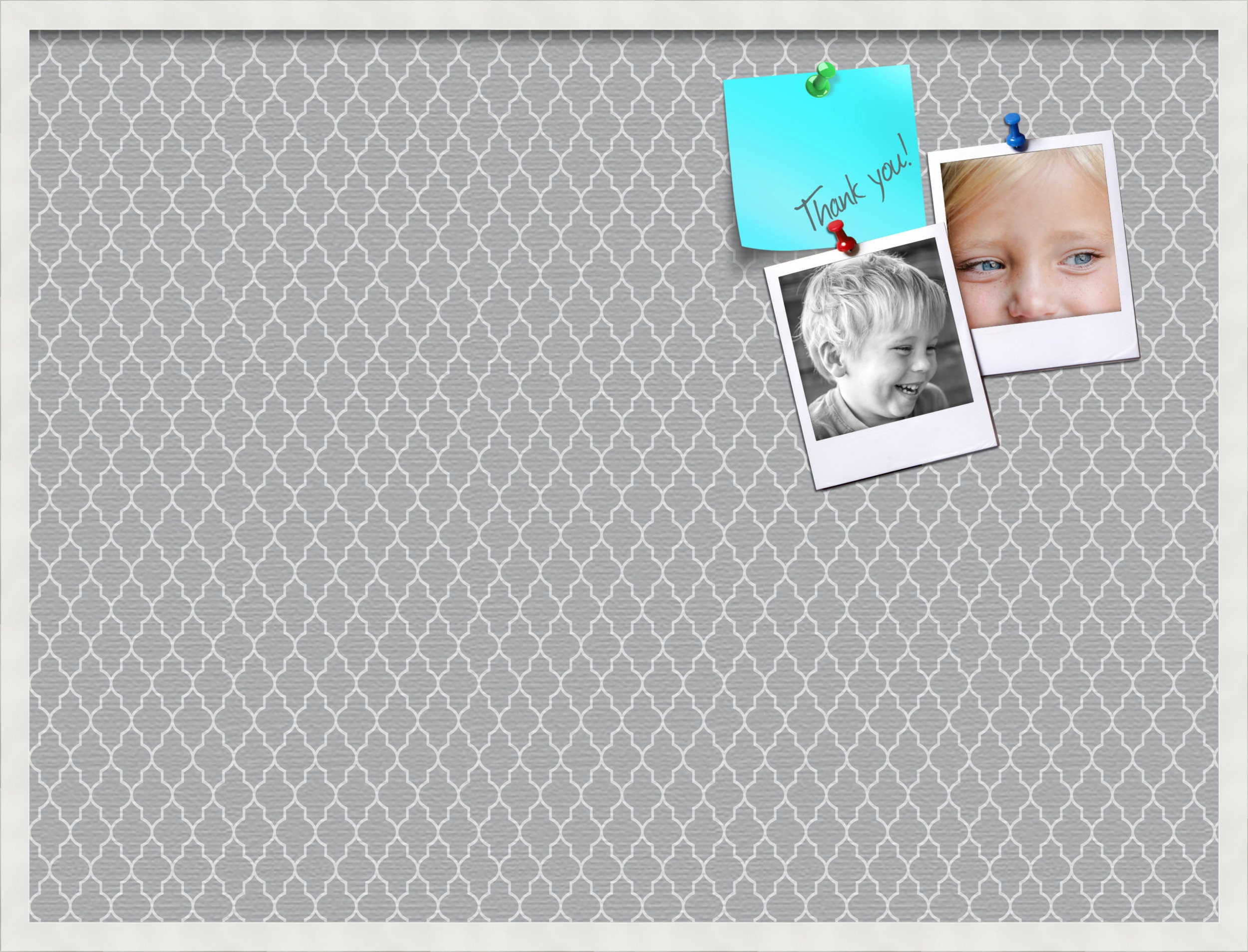 Grey Cork Board, Pin Board With Frame, Decorative Board, Bulletin Board ...