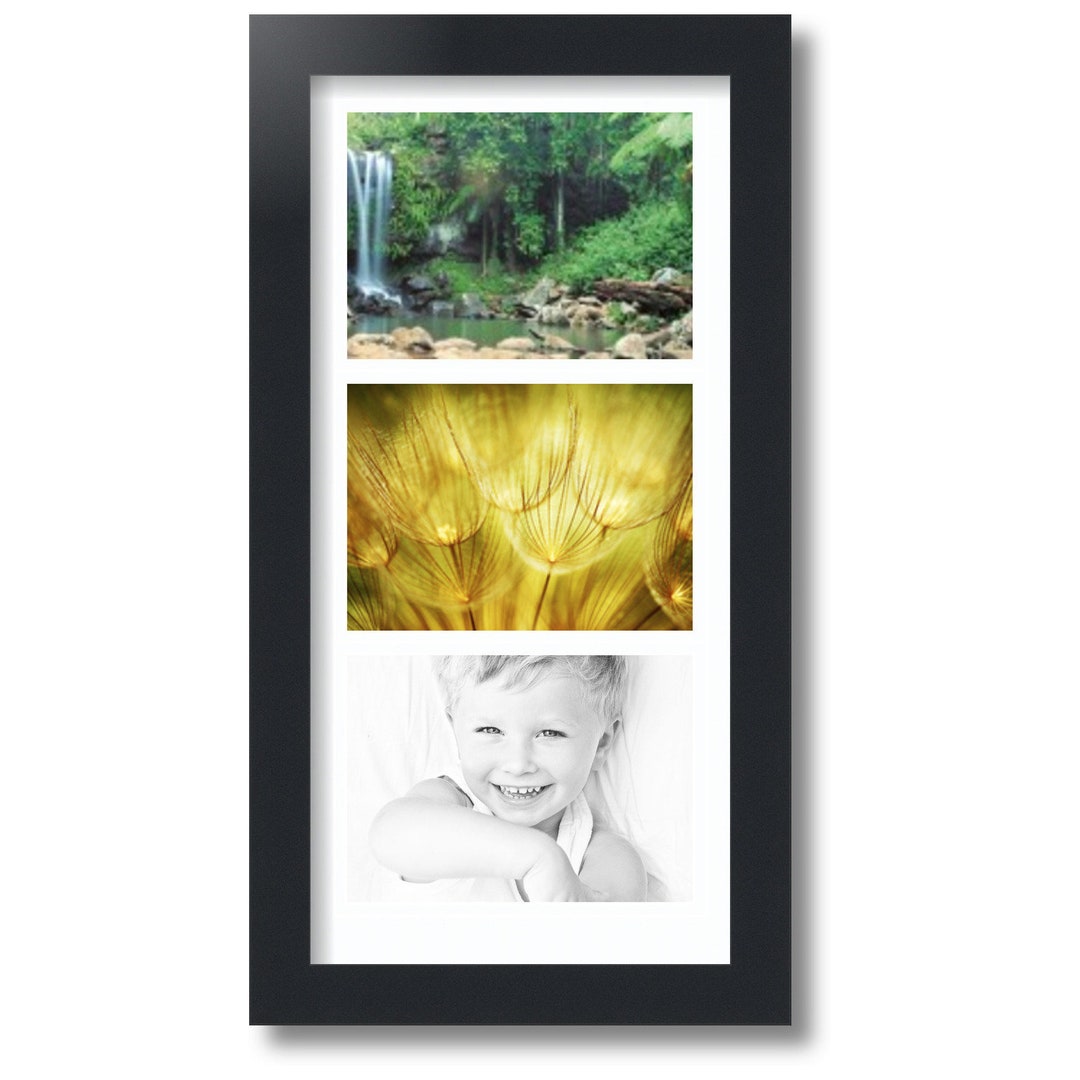 3 5x7 Picture Frame, Triple Photo Frame, Multi Photo Frame, Wall ...