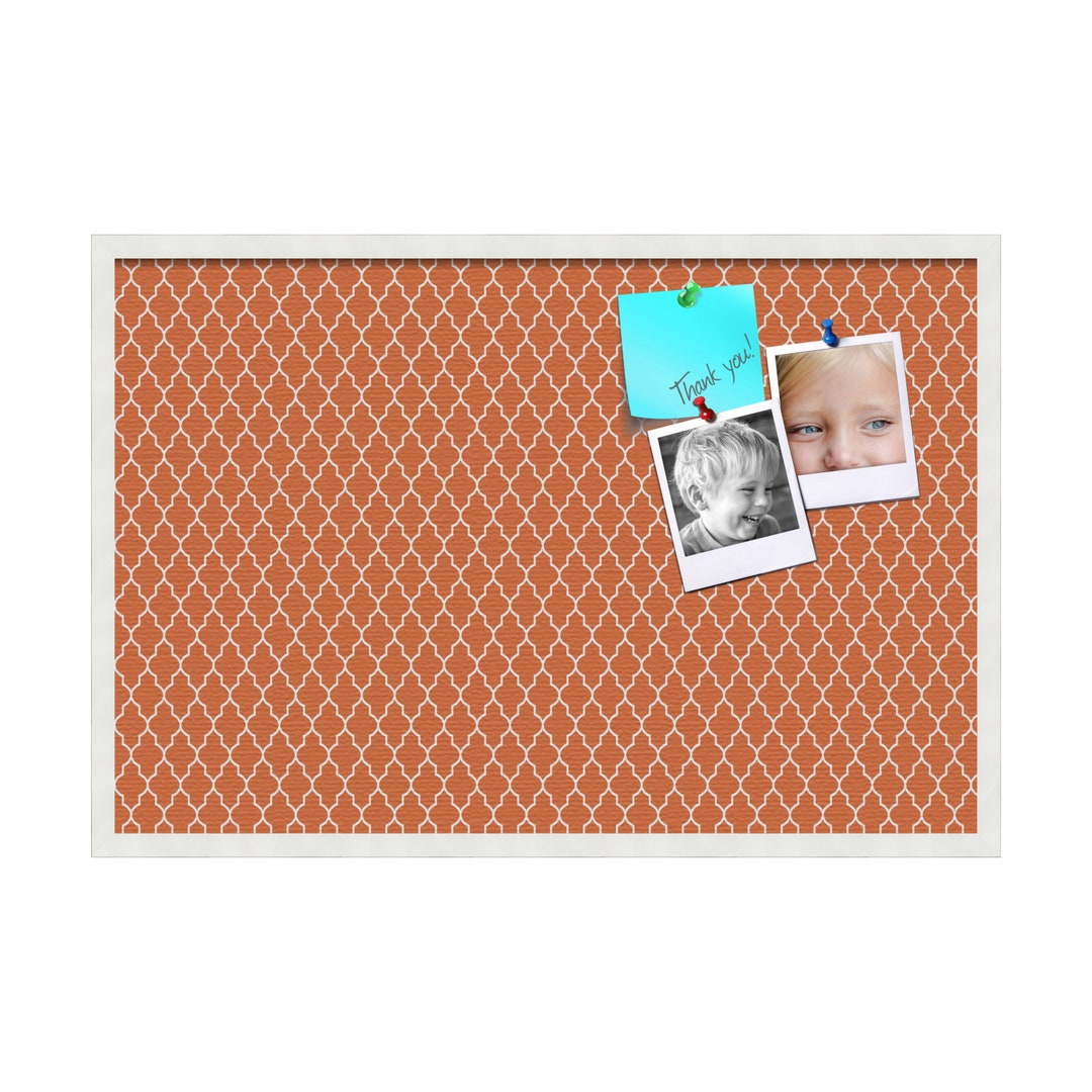 Quarterfoil Corkboard, Orange Pin Board, Vibrant Bulletin Board, Cork ...