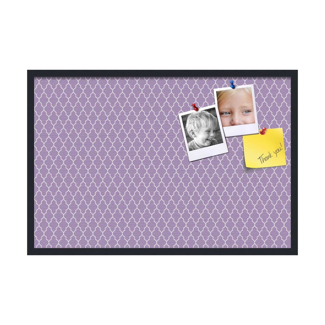 Purple Bulletin Board, Framed Cork Board, Pinpix Pinboard, Teen ...