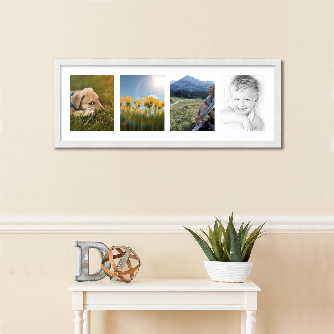 8x10 Collage Frame, 4 Opening Frame, Multiple Picture Frame, White ...