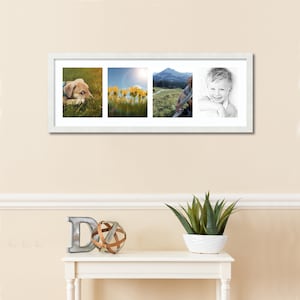 8x10 Collage Frame, 4 Opening Frame, Multiple Picture Frame, White ...