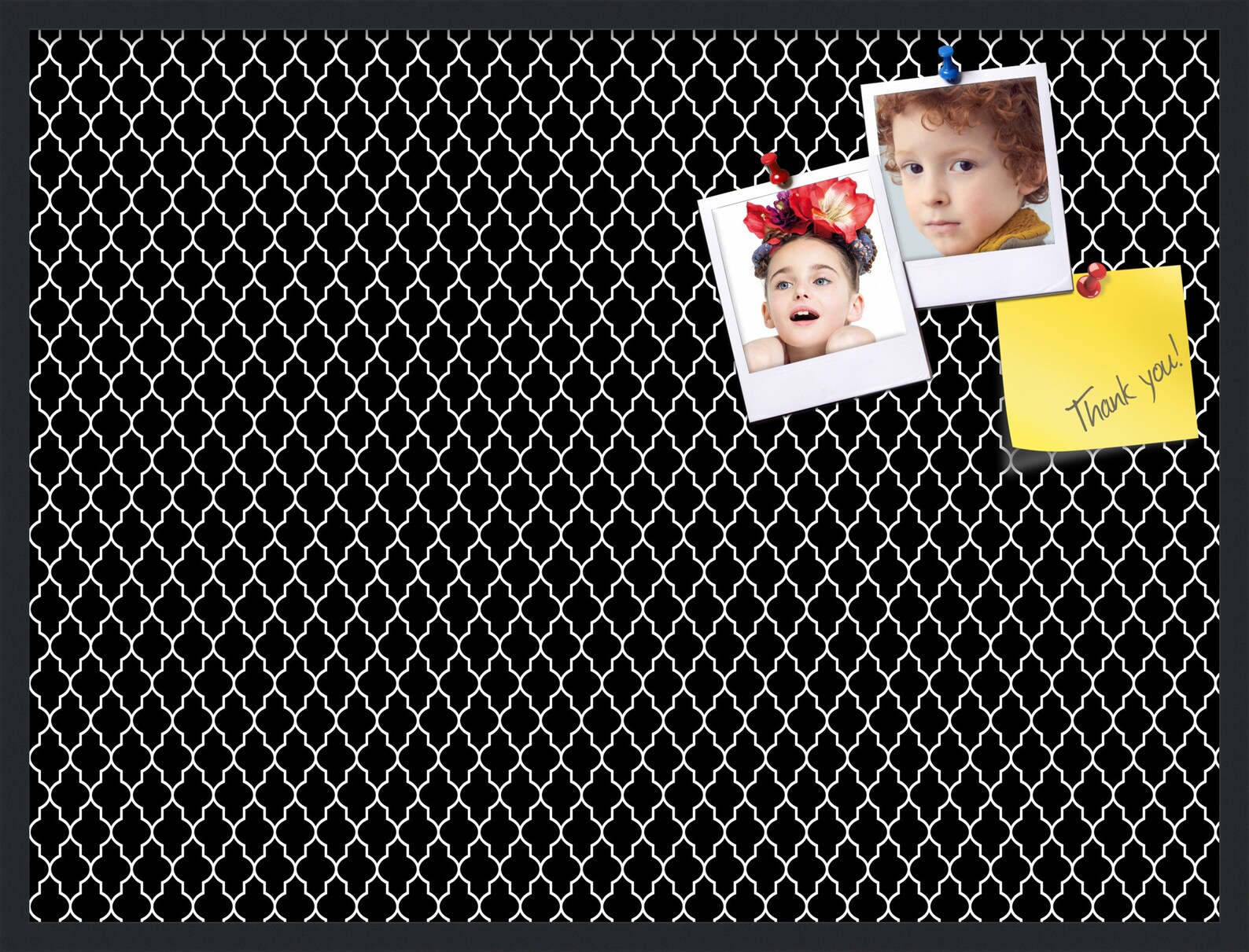 Modern Black Cork Board, Bulletin Board, Designer Cork Board ...