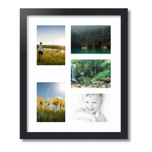 5 5x7 Collage Frame, 5 Opening Frame, Multiple Photo Frame, Black ...
