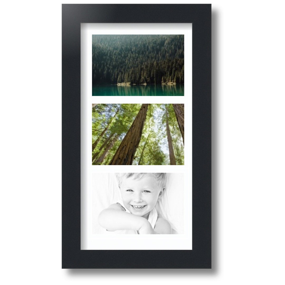 Black Frame for Collage, Frame for 3 Photos, Birthday Gift, Anniversary ...