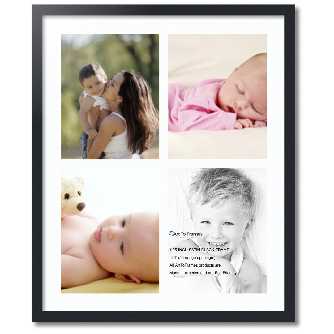 4 Opening Frame, 4 11x14 Openings Frame, Minimalist Wall Decor, Modern ...