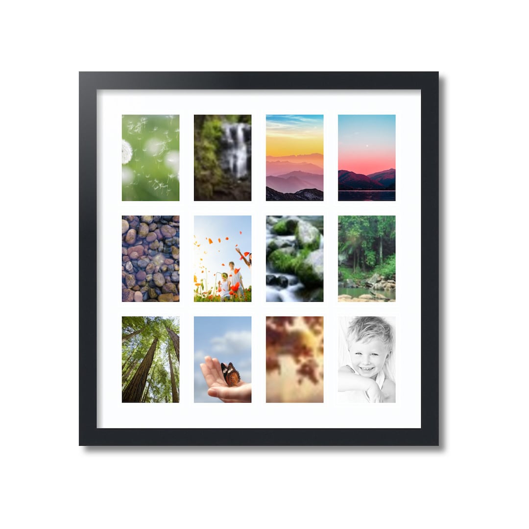 Multi Photo Frame, 4x6 Collage Frame, 12 Openings Frame, Multi Picture ...