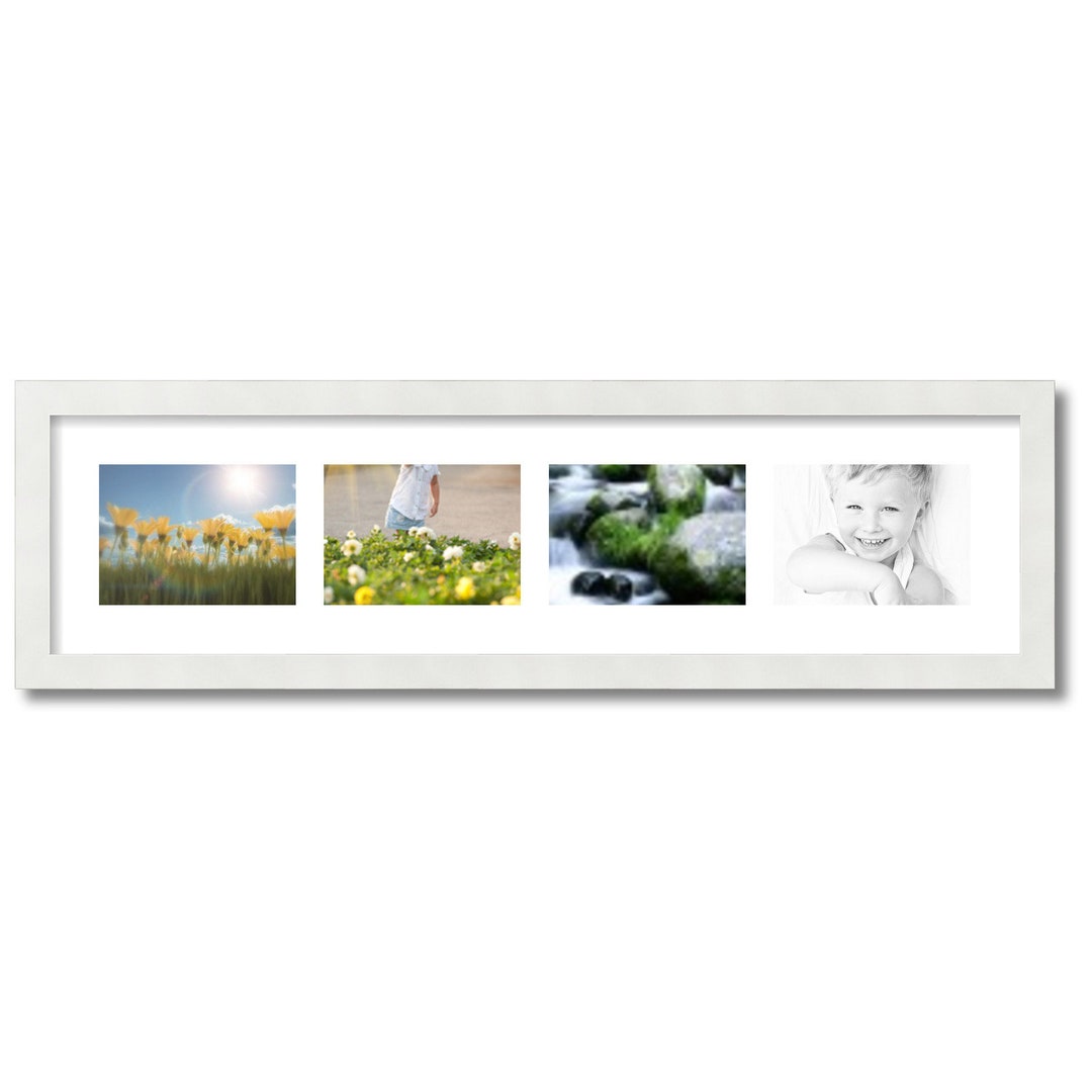 Collage Picture Frame With 4 Photos 5x7 Inch Openings, White Collage ...