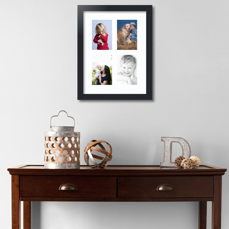 4 8x10 Collage Frame, Four Opening Frame, Multi Picture Frame, Family ...