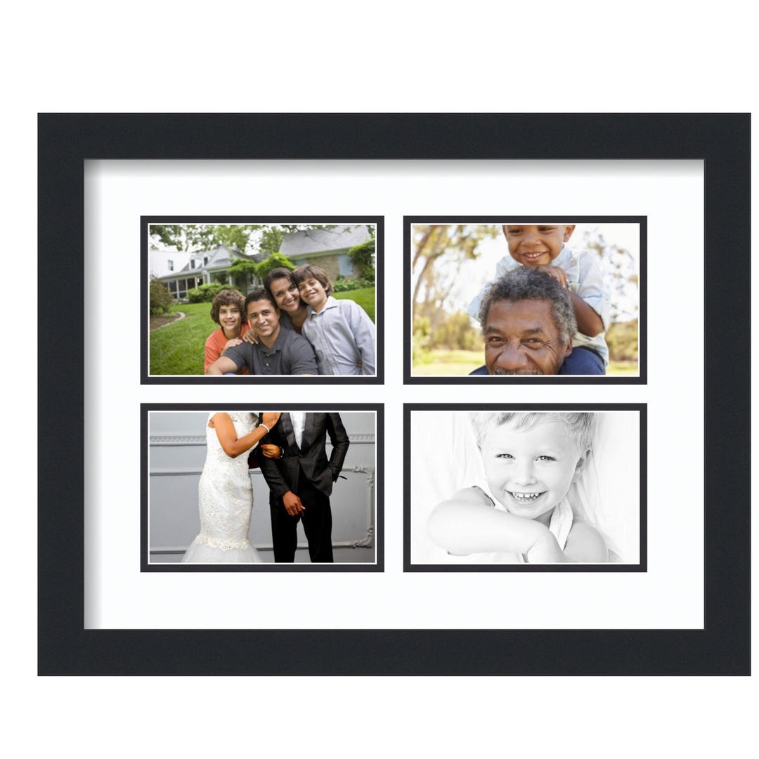4 4x6 Openings, Modern Collage Frame, Family Picture Frame, Multi Photo ...