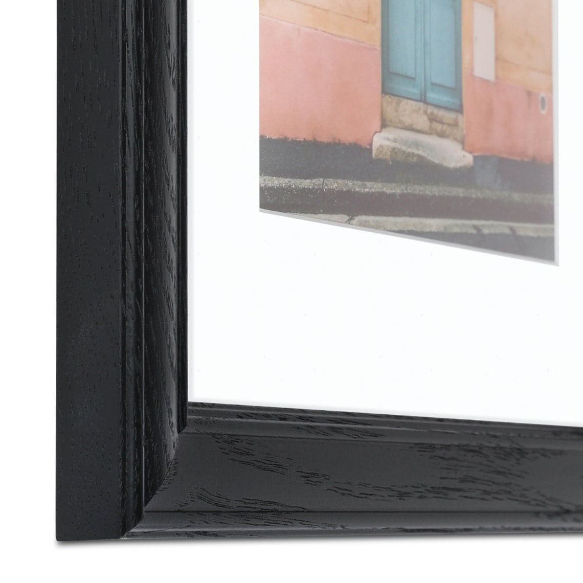16x22 Matted Frame, 16 by 22 Inch Frame, Wooden Photo Frame, Black Wood ...