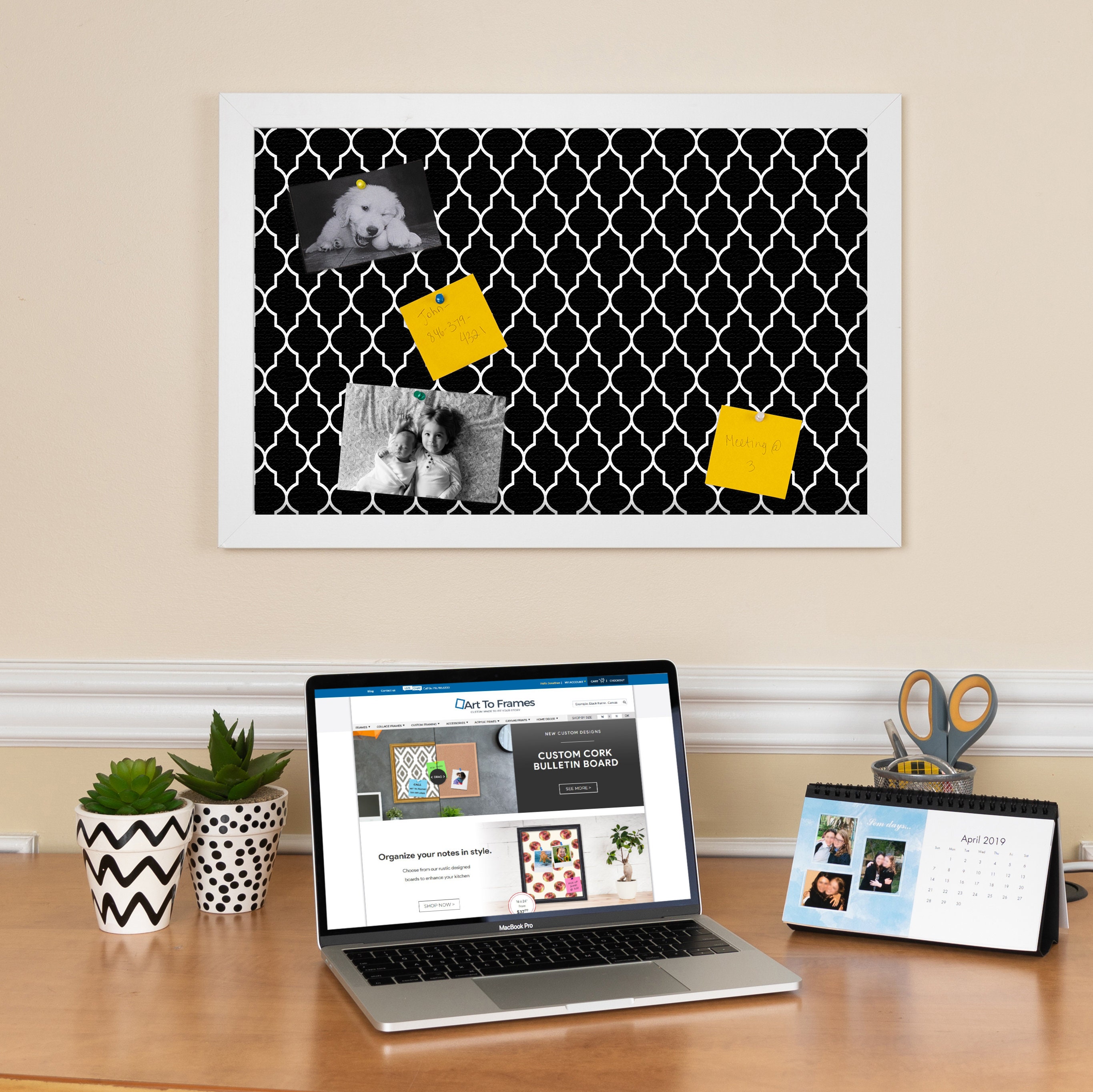 Black And White Pin Board