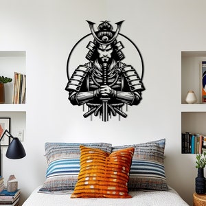 Samurai Wall Art Game Room Decor Warrior Wall Art Japanese - Etsy