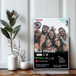 Custom Movie Flix Couples Poster Metal Print, Personalized Best Friend ...