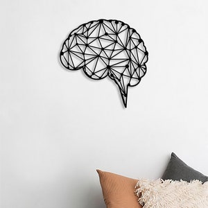 Brain Home Wood Wall Decor, Skull Cells, Living Room Decor, Nursery ...