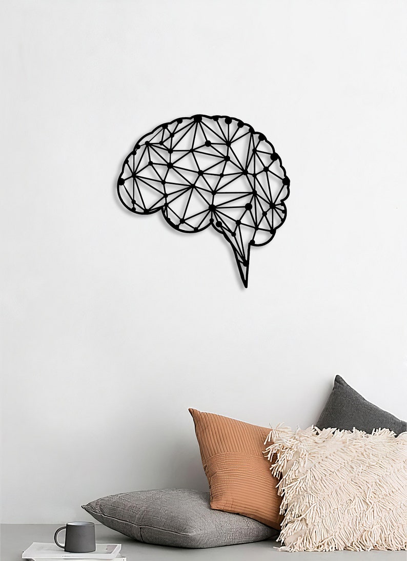 Brain Home Wood Wall Decor Skull Cells Living Room Decor - Etsy