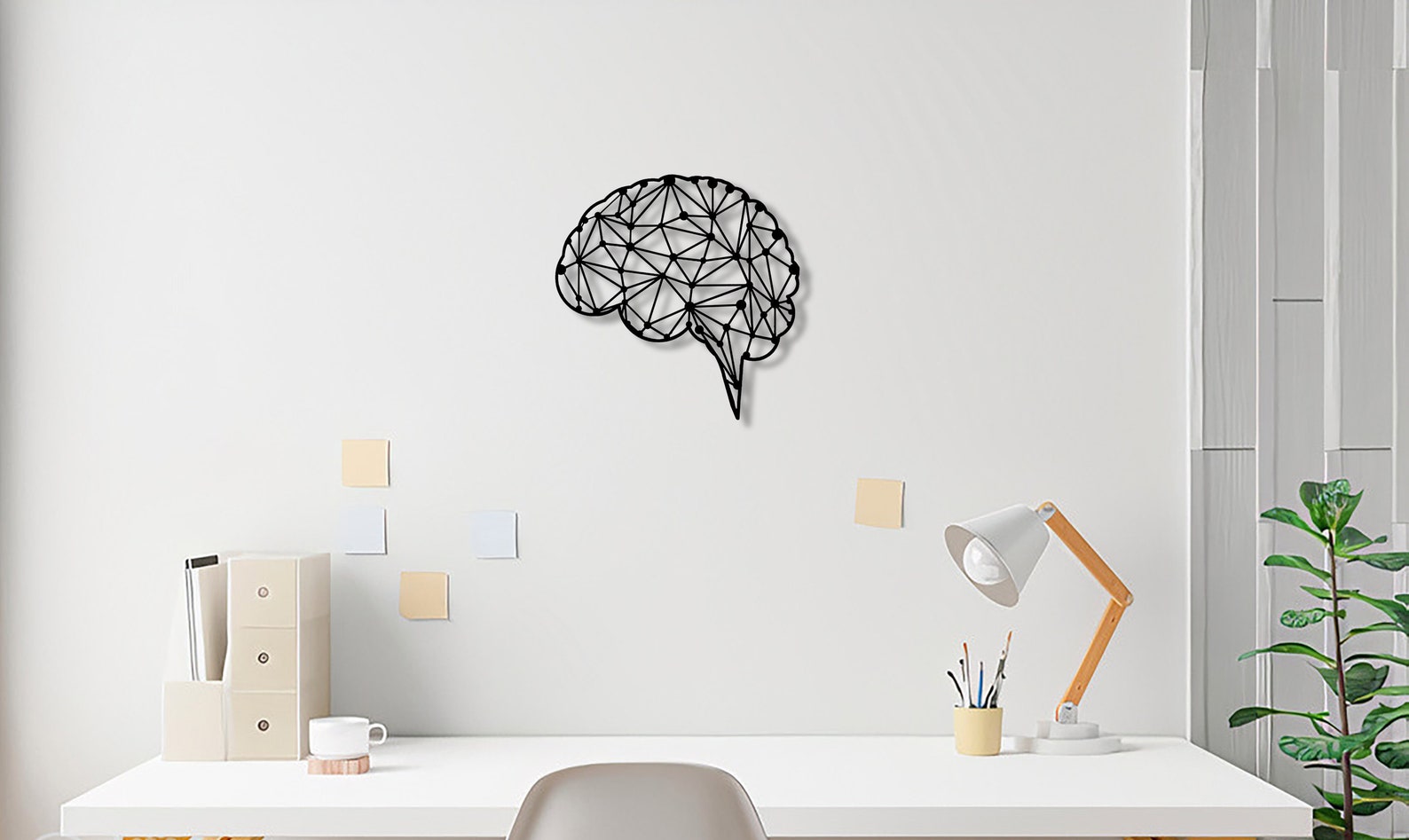 Brain Home Wood Wall Decor, Skull Cells, Living Room Decor, Nursery ...