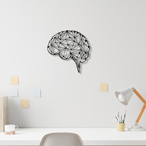 Brain Home Wood Wall Decor, Skull Cells, Living Room Decor, Nursery ...