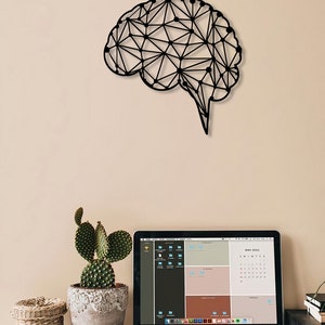 Brain Home Wood Wall Decor, Skull Cells, Living Room Decor, Nursery ...