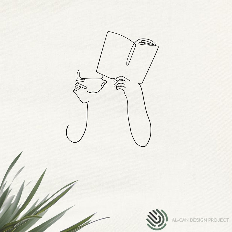 3 Set Book Minimalist Line Art Book Wall Art Reading - Etsy