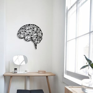 Brain Home Wood Wall Decor, Skull Cells, Living Room Decor, Nursery ...