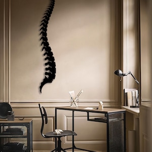 Spine Wall Decor, Spiral Cord Wood Art, Human Spine Office Wall Art ...
