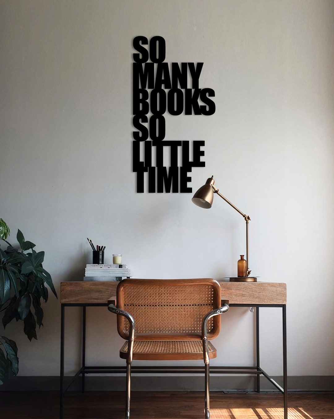 Library Sign Wall Decor, Book Shelf Text Wood Decor, Gift for Book ...