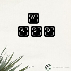 Gaming Keyboard Keys Wall Decor: Wooden WASD Gamer Art - Etsy