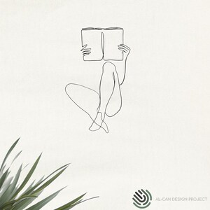 3 Set Book Minimalist Line Art Book Wall Art Reading - Etsy