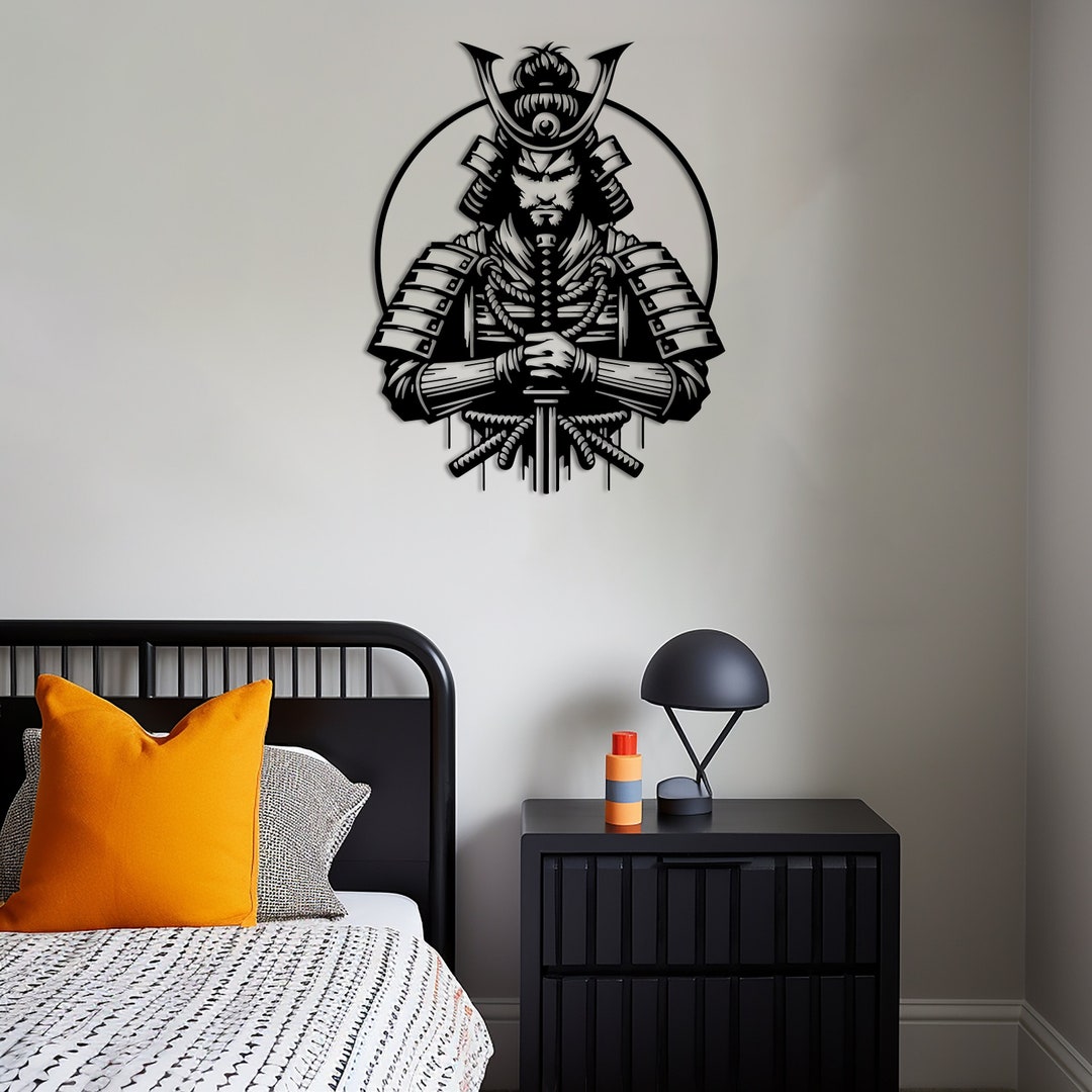 Samurai Wall Art Game Room Decor Warrior Wall Art Japanese - Etsy