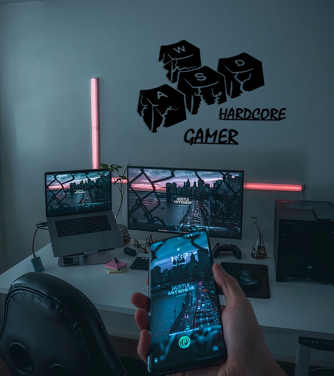 Gaming Keyboard Wall Hangings, Player Wall Decor, Game Room Decor ...