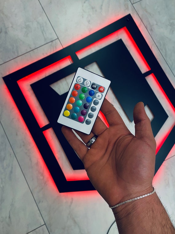 Illuminated RGB Wall Decor Wall Art Game Light Art Custom - Etsy