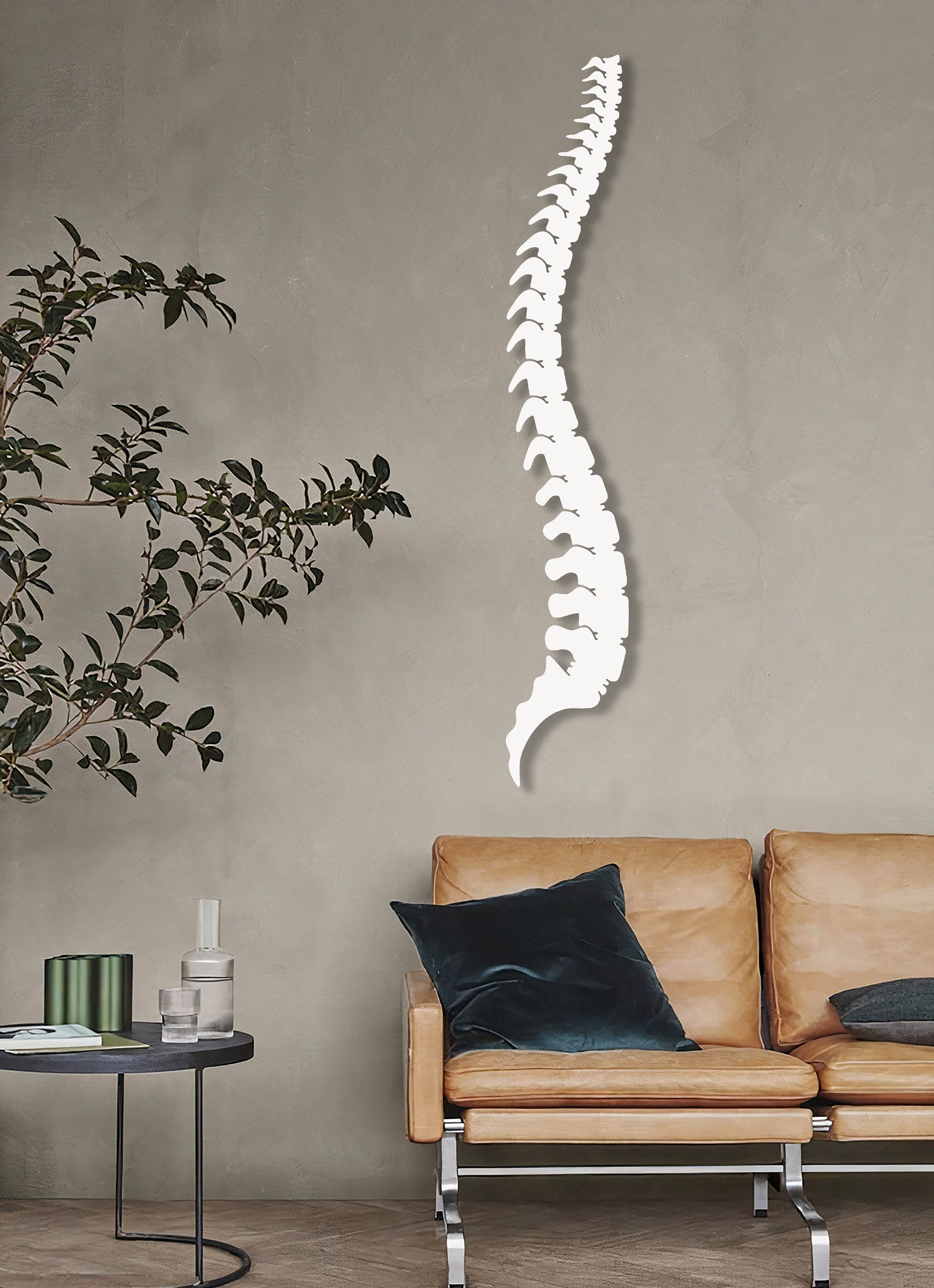Spine Wall Decor, Spiral Cord Wood Art, Human Spine Office Wall Art ...