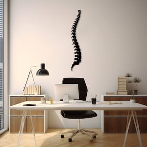 Spine Wall Decor, Spiral Cord Wood Art, Human Spine Office Wall Art ...