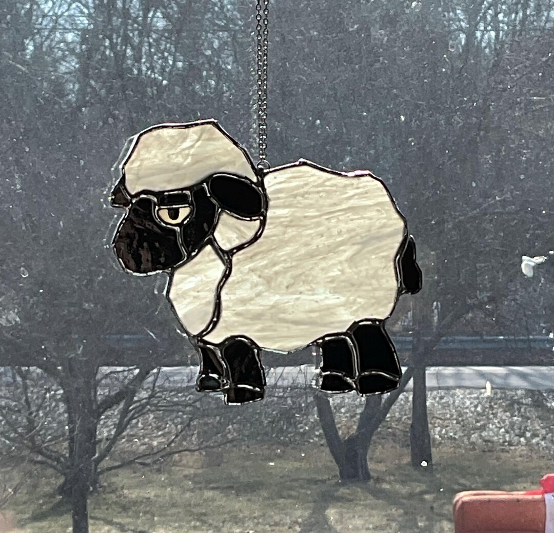 Stained Glass Grumpy Sheep! - Etsy