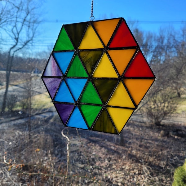 Rainbow Stained Glass - Etsy