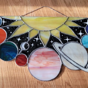 Solar System Stained Glass Suncatcher - Etsy