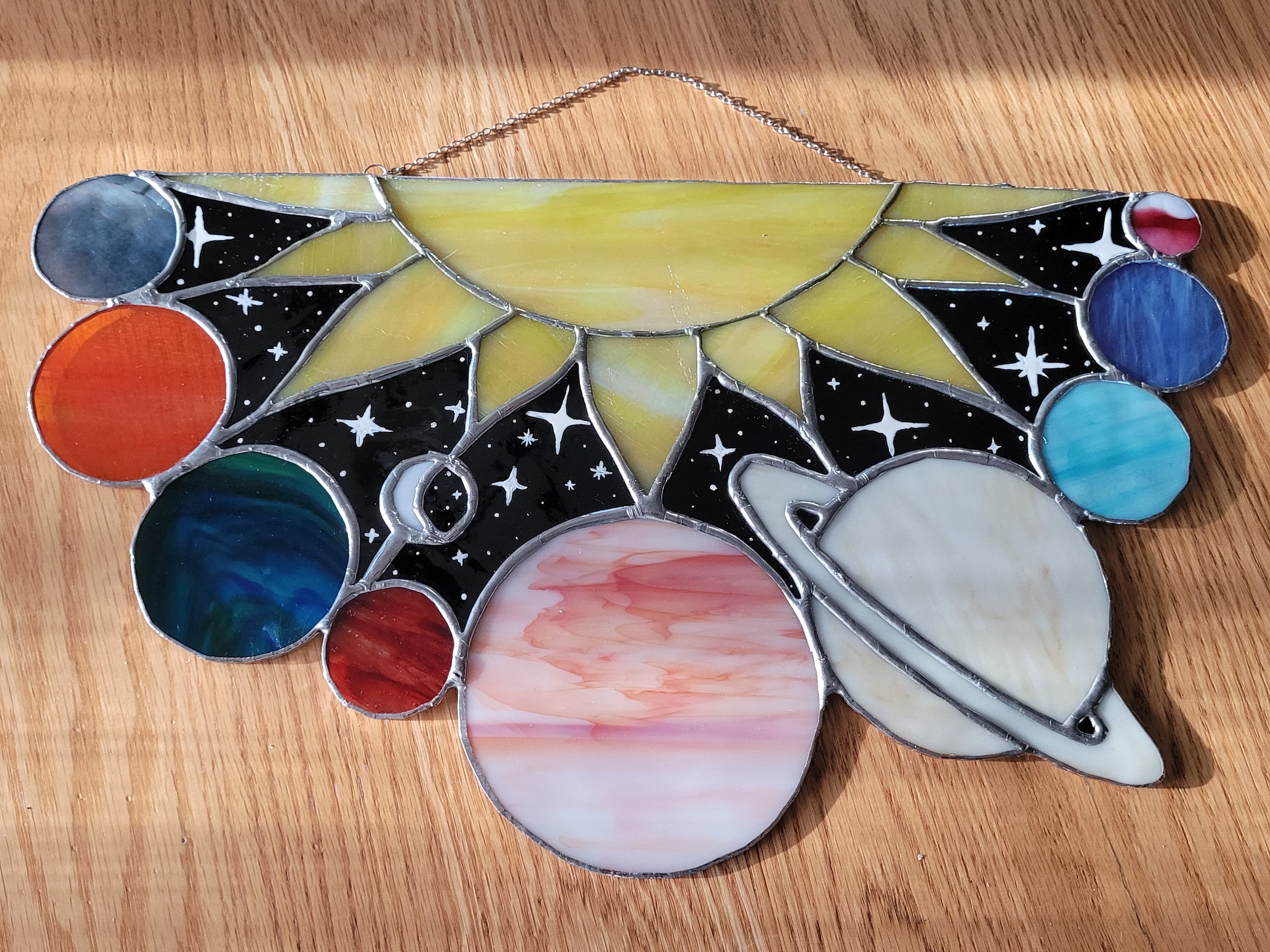 Solar System Stained Glass Suncatcher - Etsy