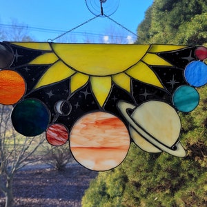Solar System Stained Glass Suncatcher - Etsy