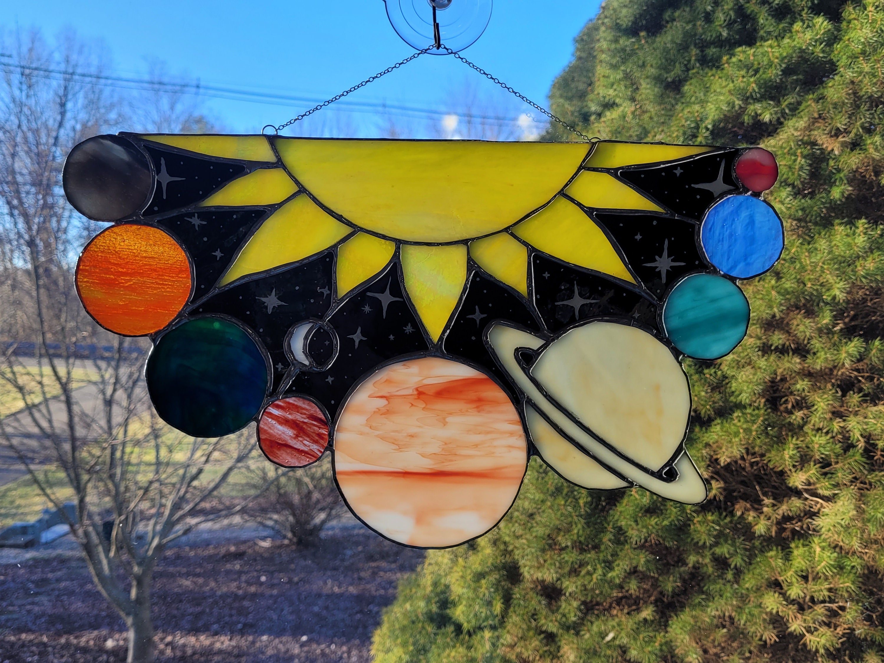 Solar System Stained Glass Suncatcher - Etsy