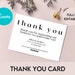 Editable Thank You Card Template, Canva, Holiday Card, Small Business ...
