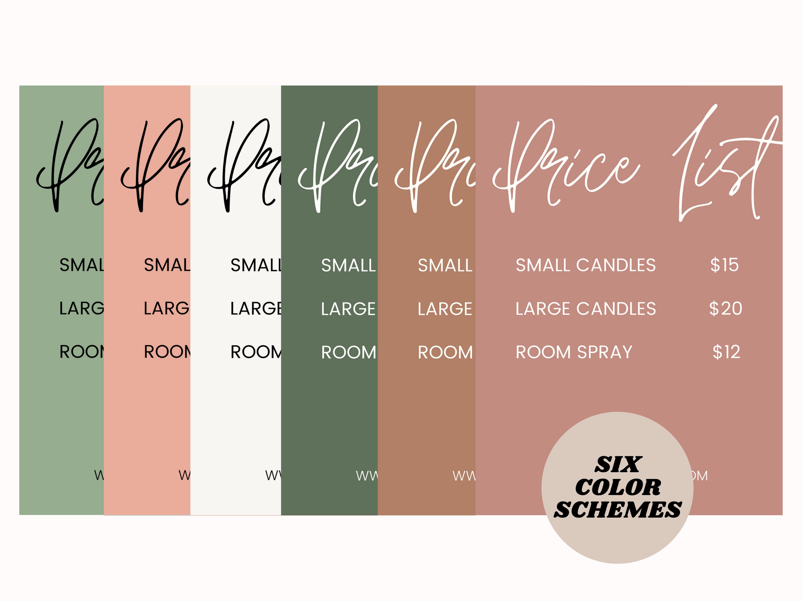 Editable Price List Template, Canva Small Business Template ...