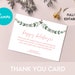 Editable Thank You Card Template, Canva, Holiday Card, Small Business ...