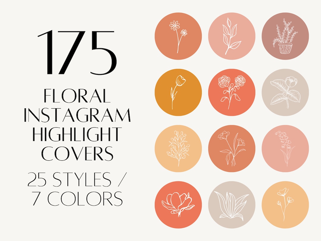 Instagram Highlight Covers, Floral Highlights, Flower Instagram Art ...